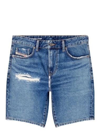 DIESEL® Diesel D-Fin Distressed Denim Shorts
